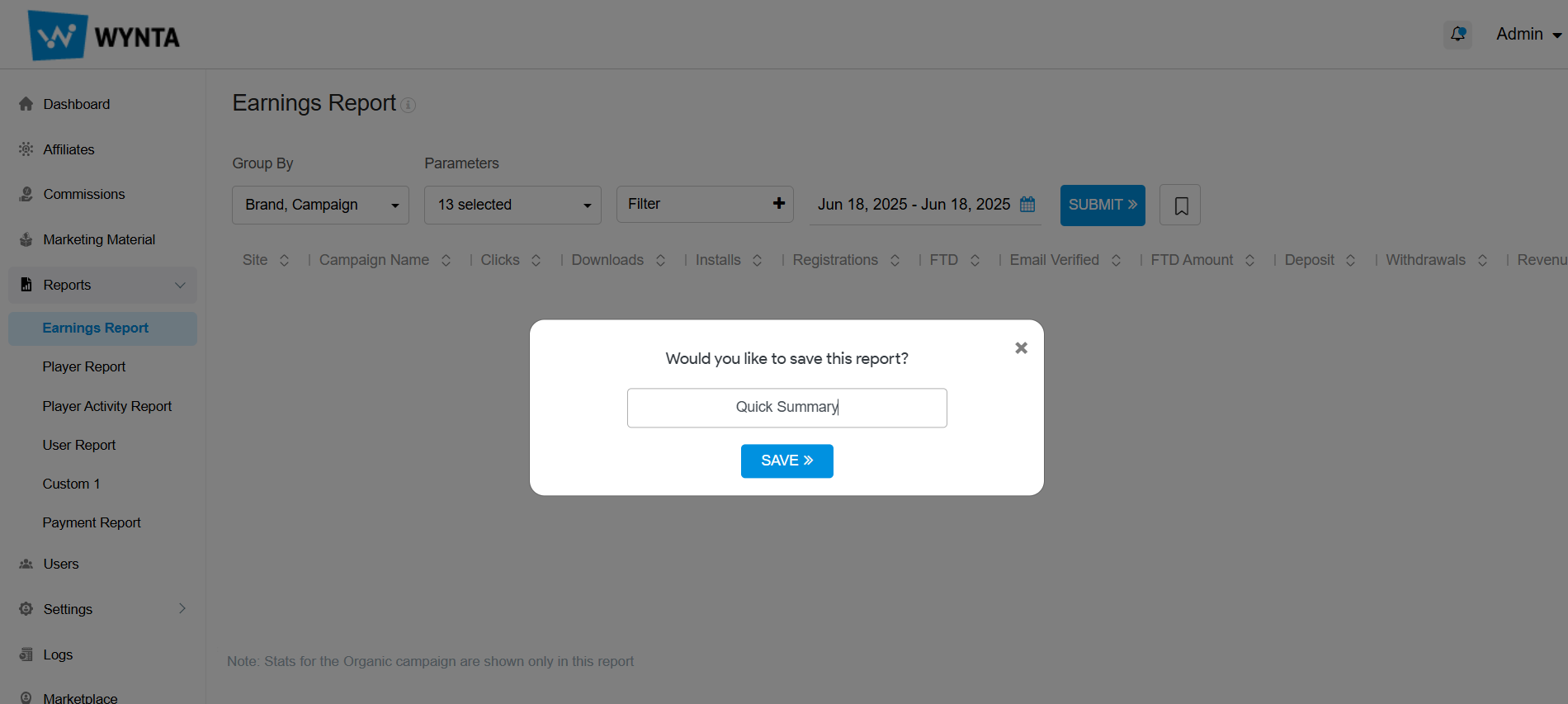 Wynta Training Guide – How to Customise Reports - Wynta Tracking and ...